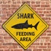 Shark Feeding Area Metal Warning Sign - Etsy