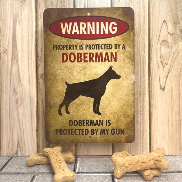 Doberman Dog Sign - Etsy