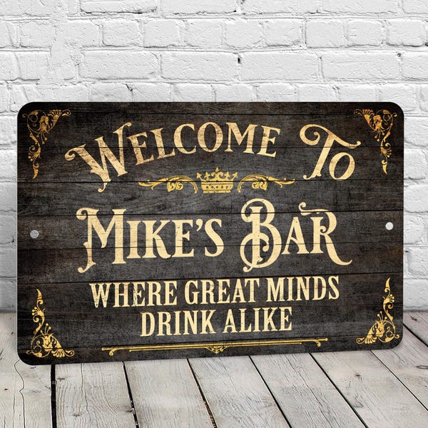 Custom Bar Sign - Etsy