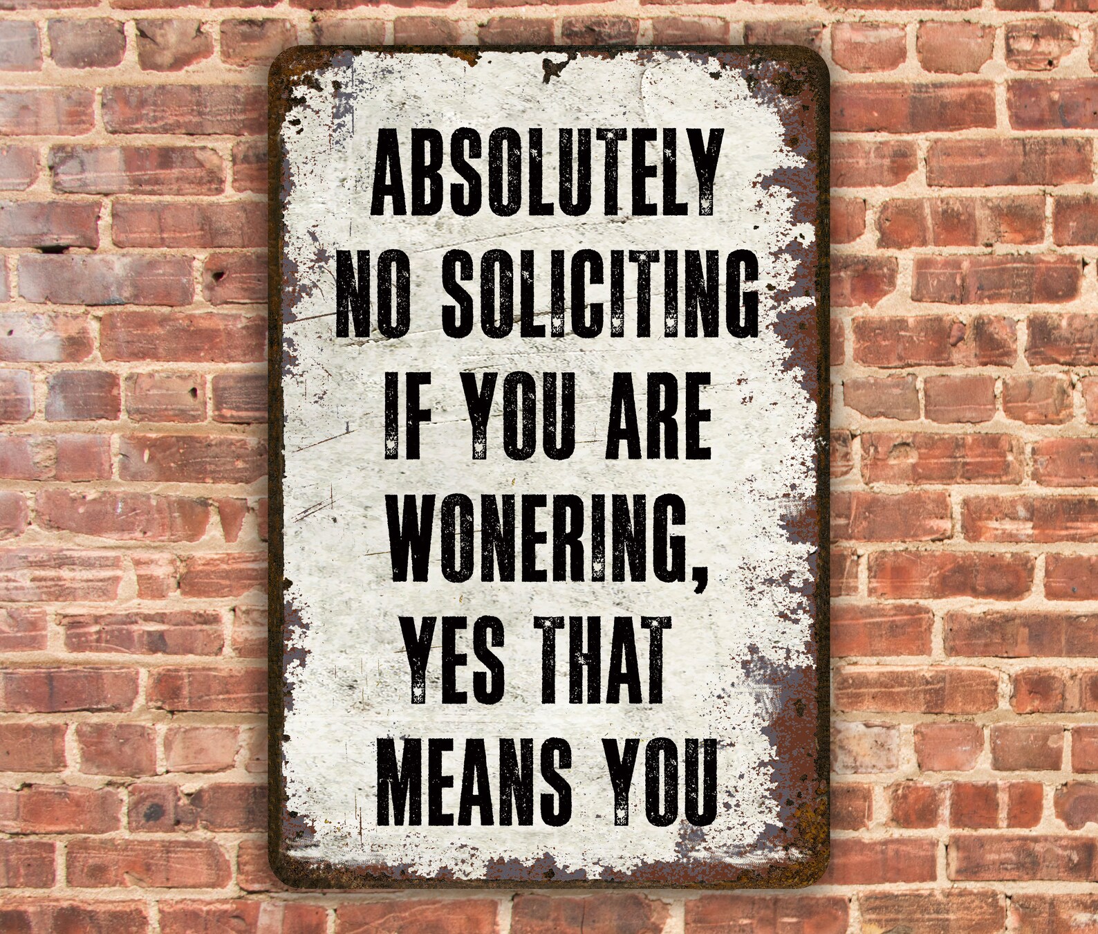 Custom White Rusty Metal Sign Your Text 12 X 18 - Etsy