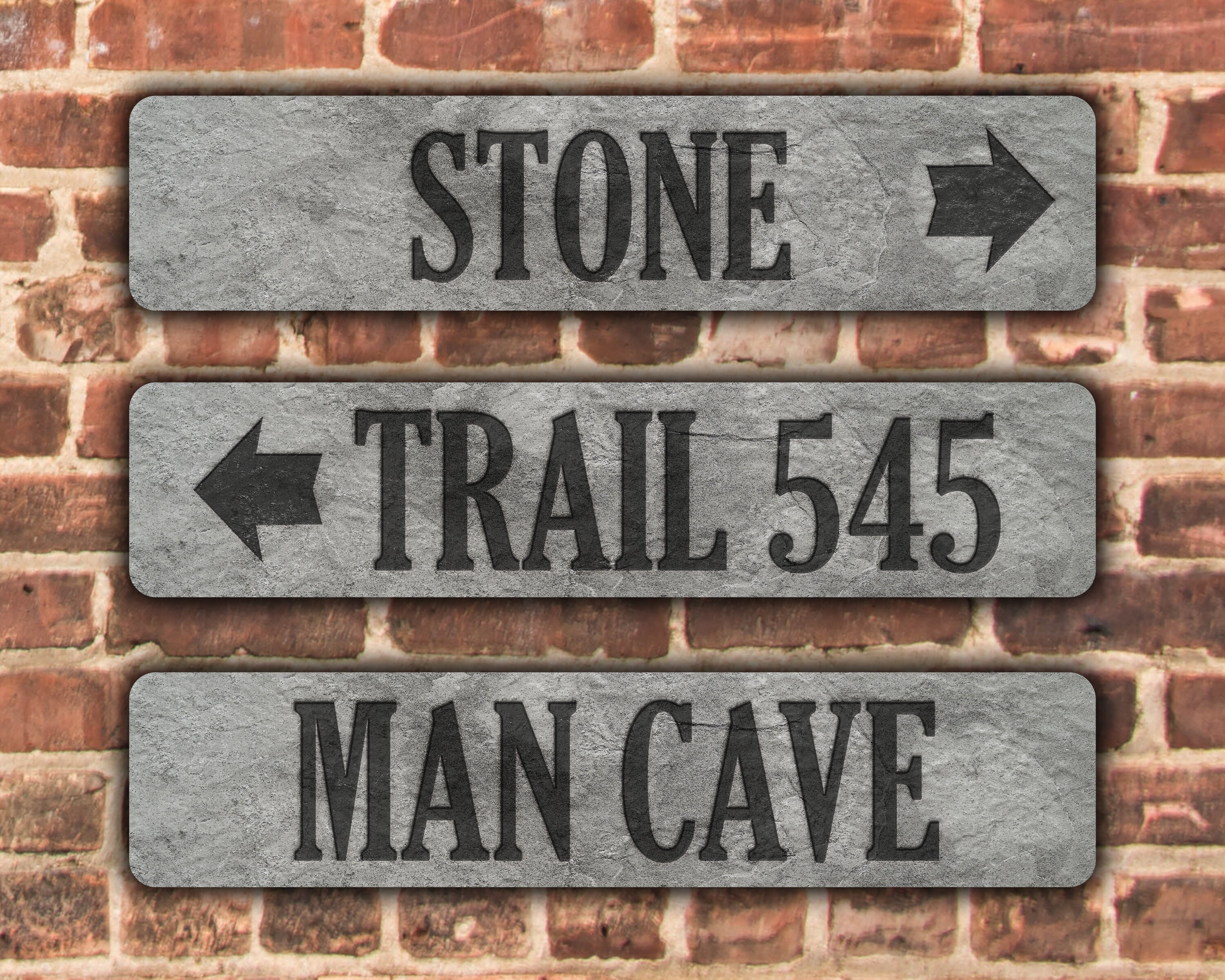 Custom Street Sign Rusty Wood Stone Right or Left - Etsy
