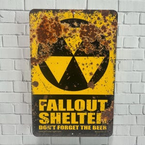 Fallout Shelter Funny Metal Sign - Etsy