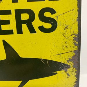 Funny Shark Sign Funny Pool Sign Funny Beach Sign Shark Infested Waters ...