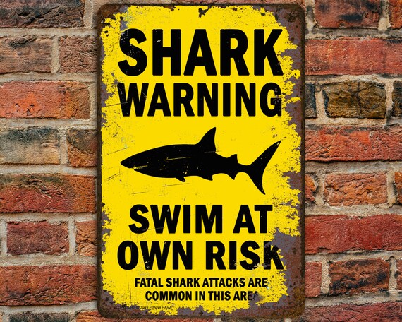No Swimming Shark Sign