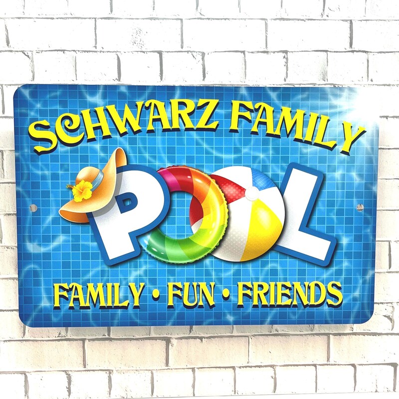 Pool Signs Personalized - Etsy