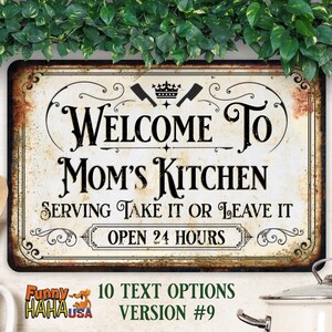 Custom Kitchen Sign Personalized Vintage Design - Etsy