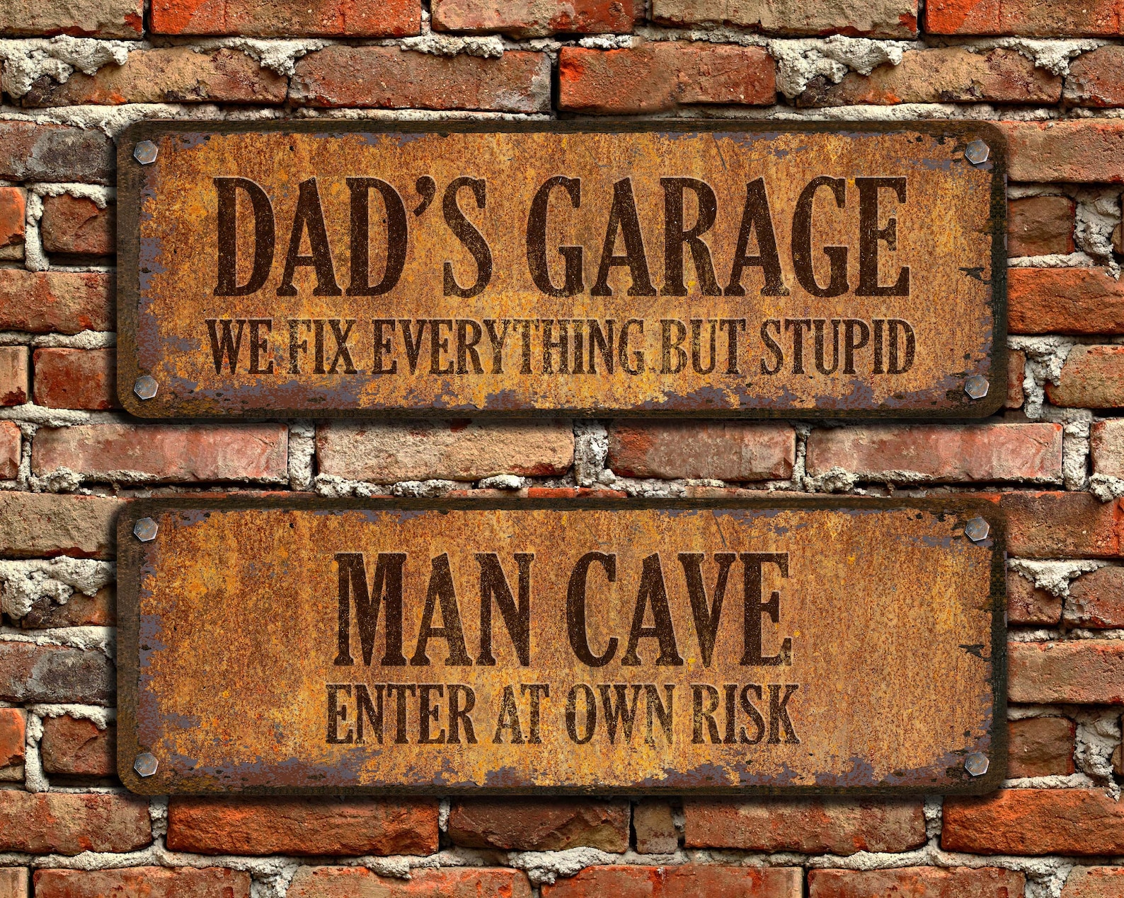 Custom Rusty Vintage-style Aluminum Sign With Weathered - Etsy