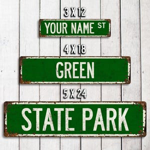 Custom Street Sign | Rusty Edge Name Plate | Vintage Metal Indoor ...