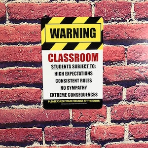 Classroom Warning Funny Metal Sign - Etsy