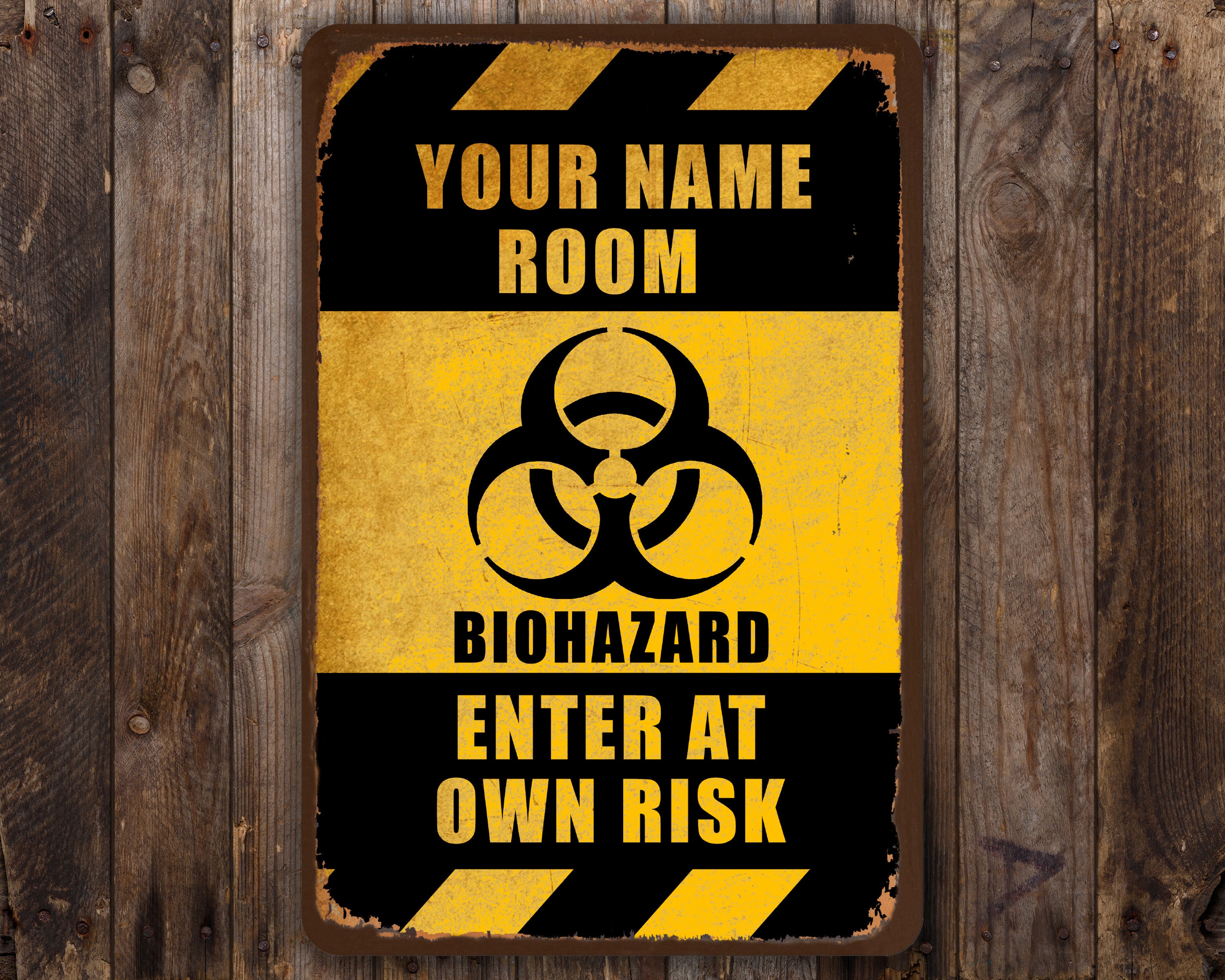 Kids Room Biohazard Sign Personalized Funny Metal Sign - Etsy Australia