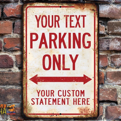 Custom Rusty Metal Street Sign Vintage-style With Weathered - Etsy