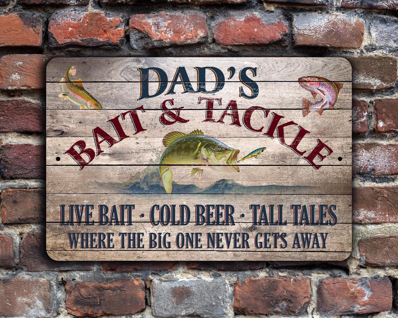 Personalized Fishing Sign Bait and Tackle - Etsy