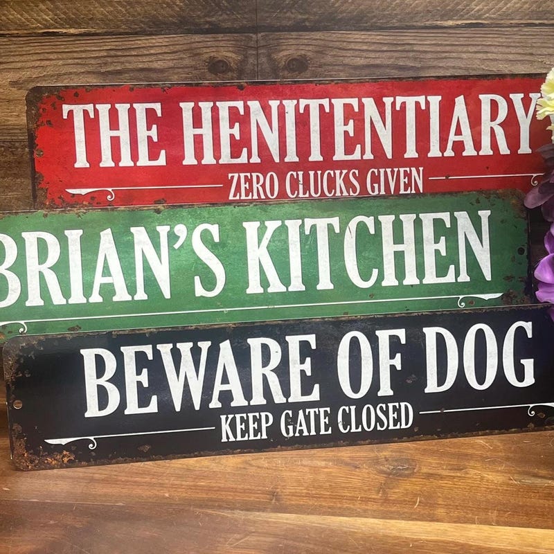 Rusted Metal Sign - Etsy