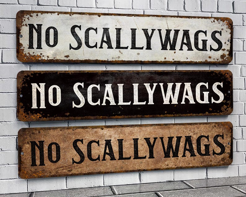 No Riff Raff Sign: Vintage Style Metal Bar Decor (4x18 Inches) - Etsy
