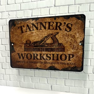 Custom Rusty Workshop Metal Sign - Etsy
