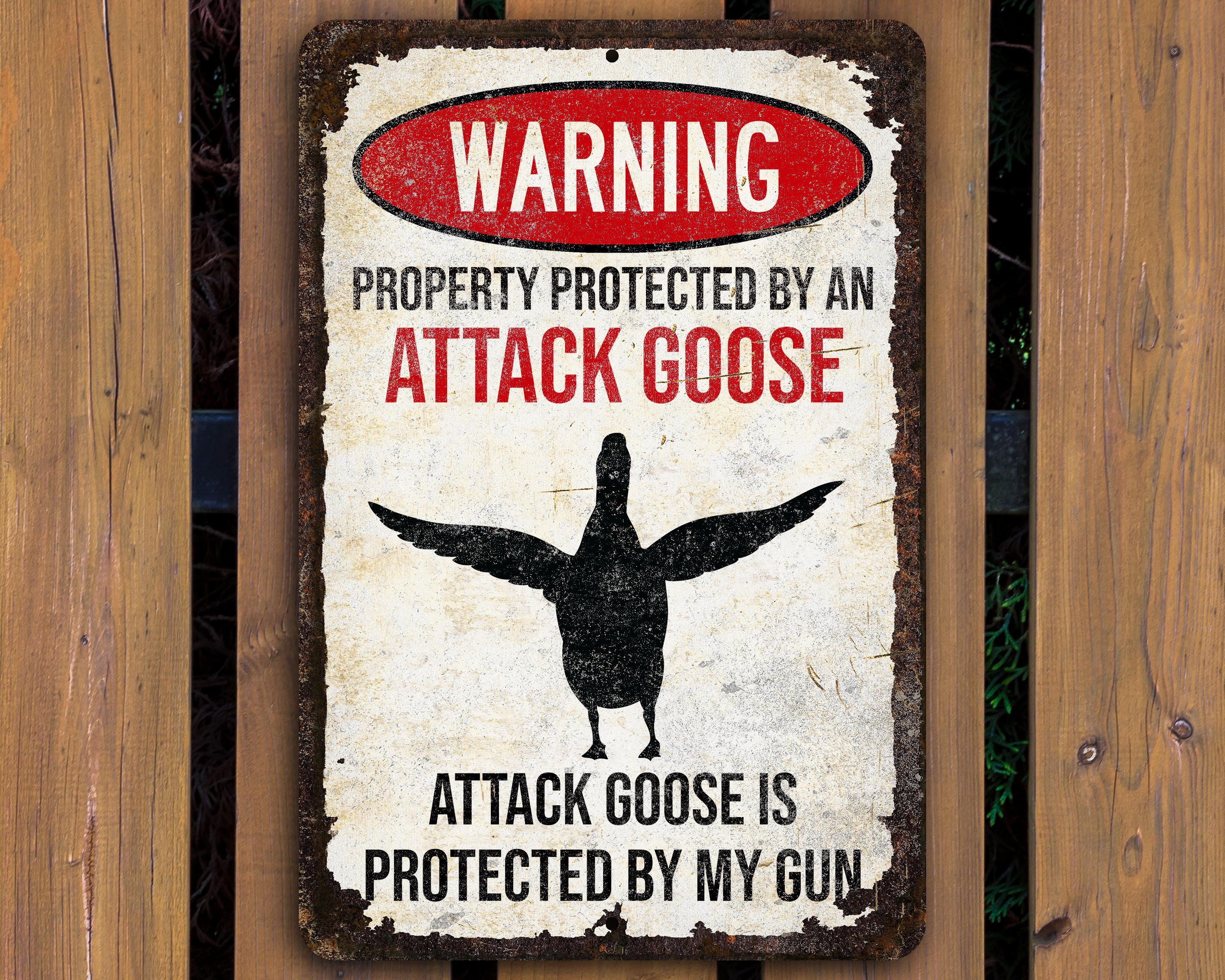 Attack Goose Sign Property Protected by a Goose Funny - Etsy