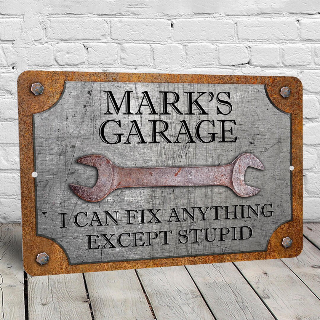 Custom Garage or Workshop Sign - Ideal Gift for Handyman or Mechanic ...