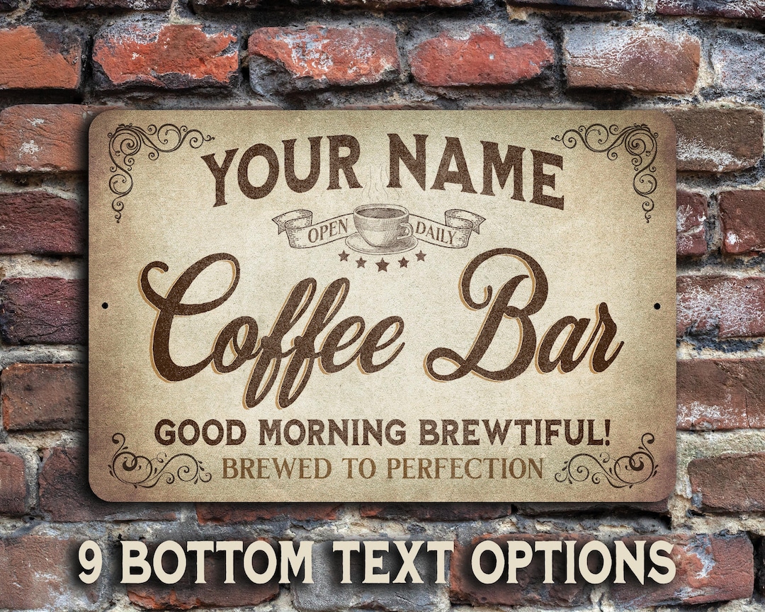 Letrero de cafetería / Estación de café personalizada / Decoración de ...