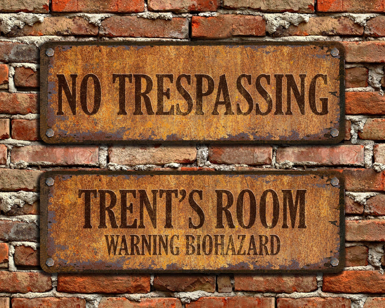 Custom Rusty Vintage-style Aluminum Sign With Weathered | Etsy