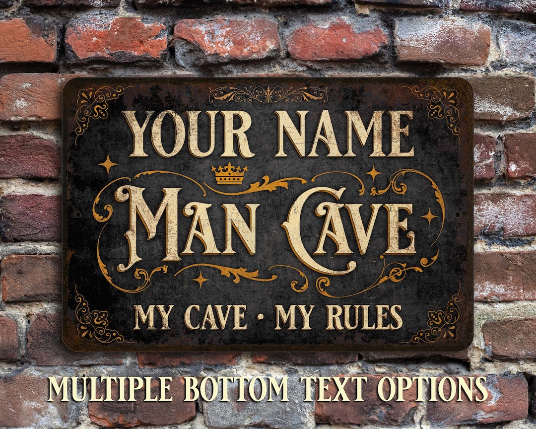 Custom Vintage Man Cave Sign Personalized Wall Decor for Him - Etsy