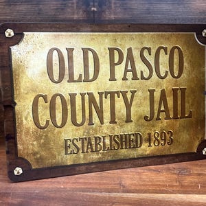 Custom Metal Sign, Brass and Wood Design, With Your Text - Etsy