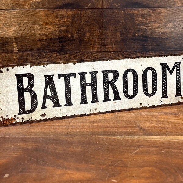 Bathroom Door Sign - Etsy