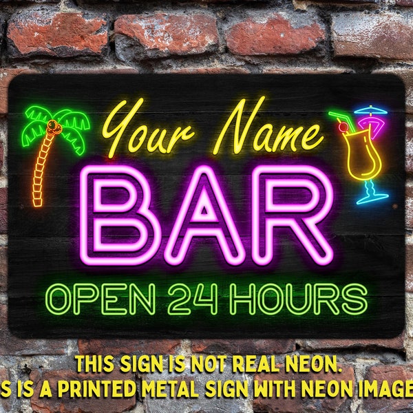 Neon Bar Sign - Etsy