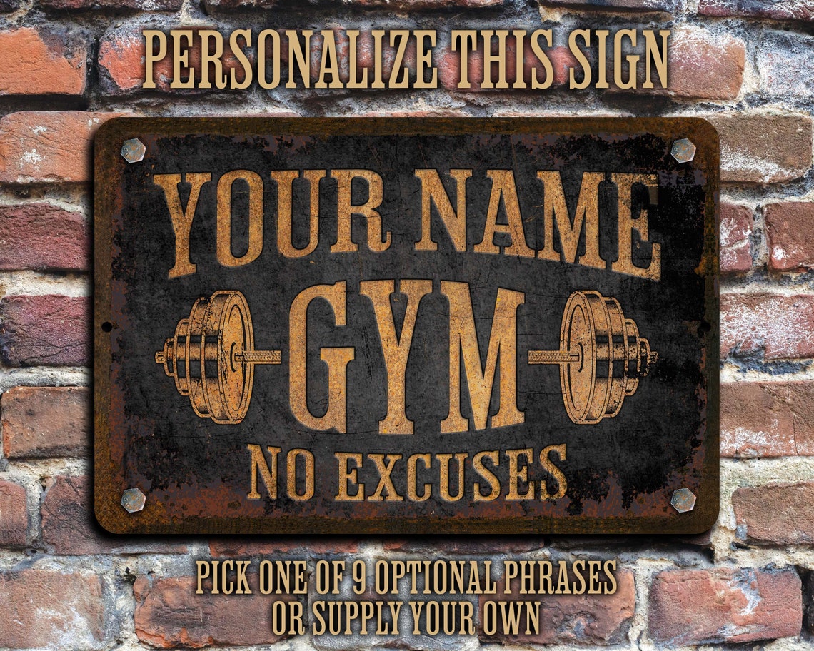 Personalized Gym Sign Custom Home Gym Decor Fitness Wall - Etsy