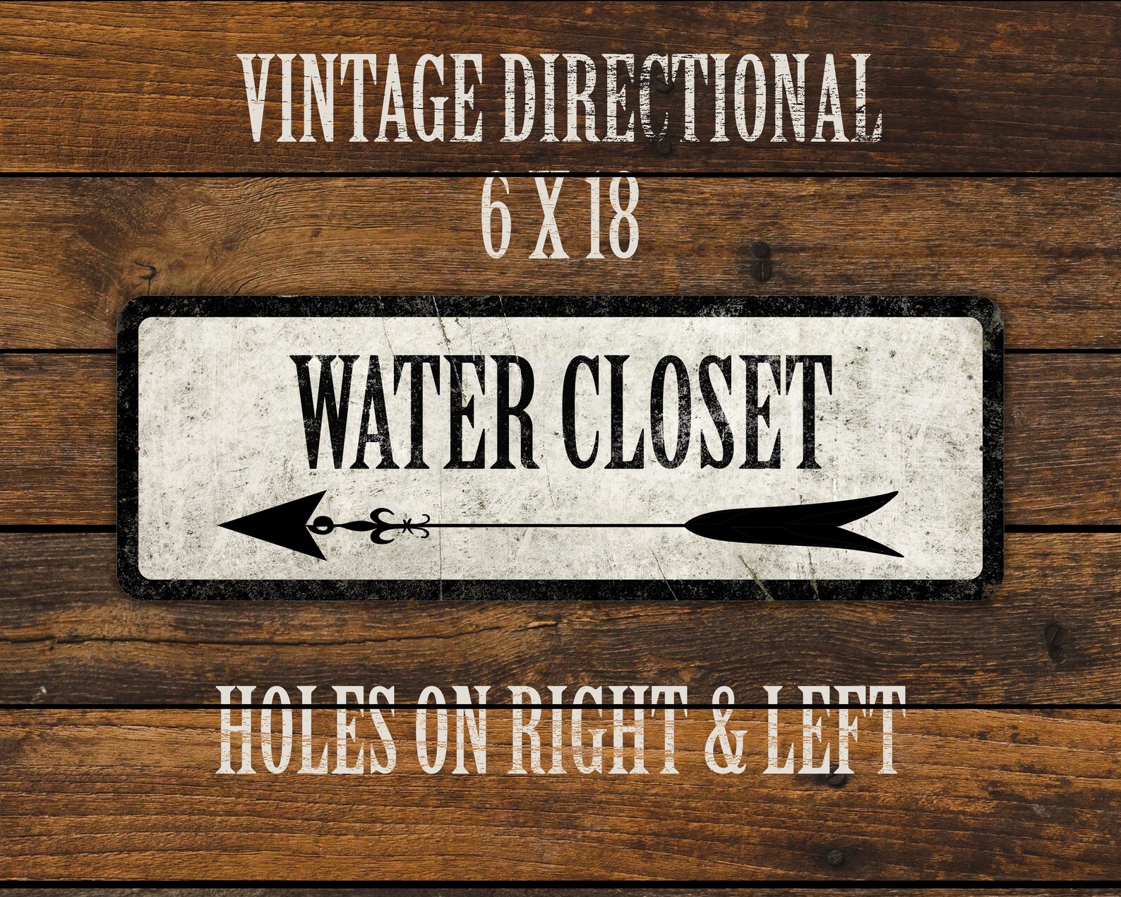 Custom Directional Metal Street Sign With Rustic Weathered - Etsy