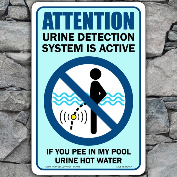 Funny Pool Signs - Etsy