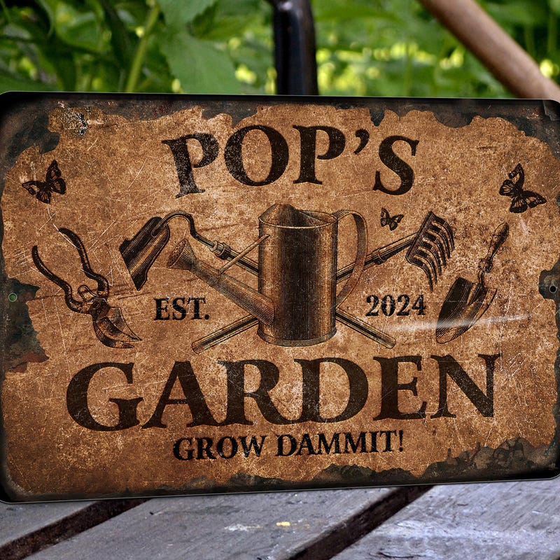 Old Garden Sign - Etsy
