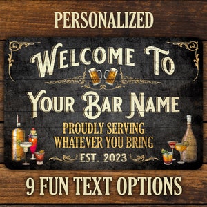 Bar Signs - Etsy