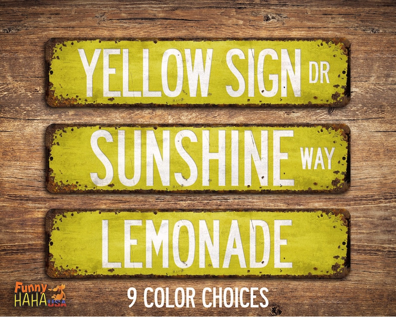 Custom Color Rusted Metal Street Sign Vintage-style With - Etsy