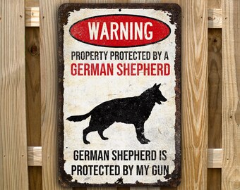 German Shepherd Dog Sign Dog Warning Sign Dog Sign Sign German - Etsy