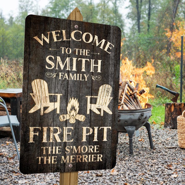 Fire Pit Sign - Etsy