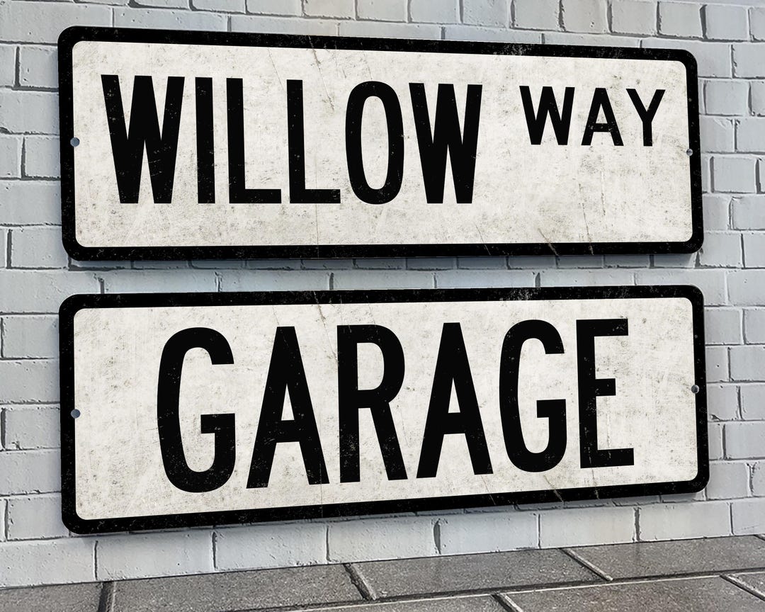 Custom Vintage-style Metal Street Sign With Weathered Appearance - 6" X ...