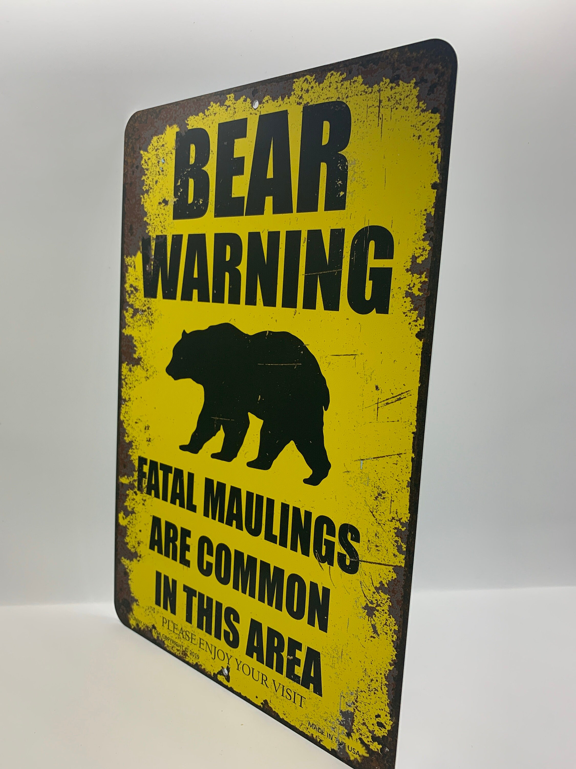Bear Warning Funny Metal Sign - Etsy