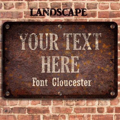 Custom Rusty Metal Street Sign Vintage-style With Weathered - Etsy