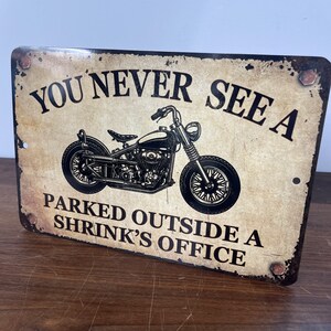 Motorcycle Sign Biker Garage Metal Sign Gift for Bikers Father's Day ...
