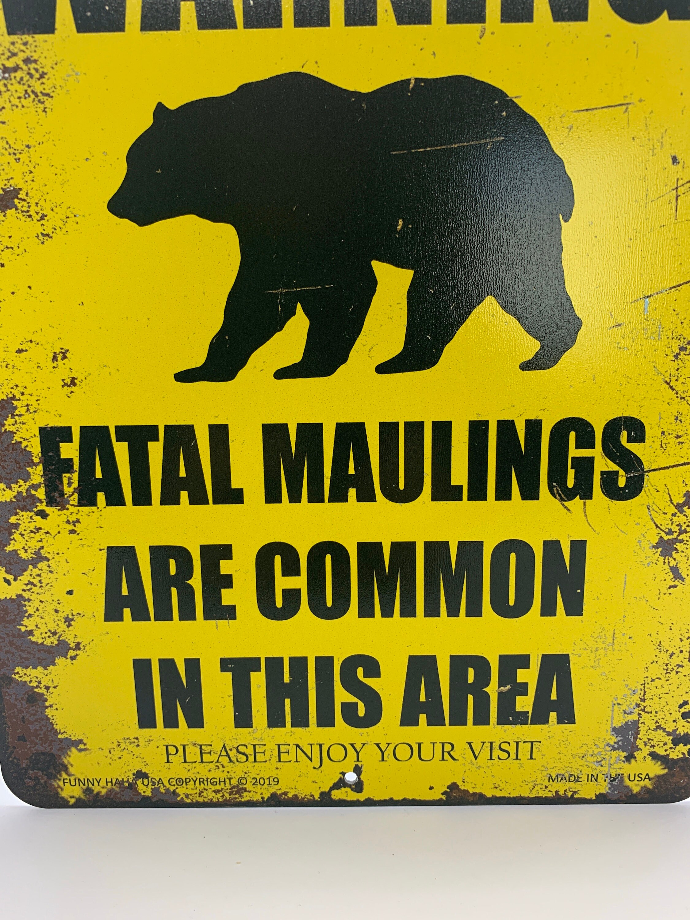 Bear Warning Funny Metal Sign - Etsy UK