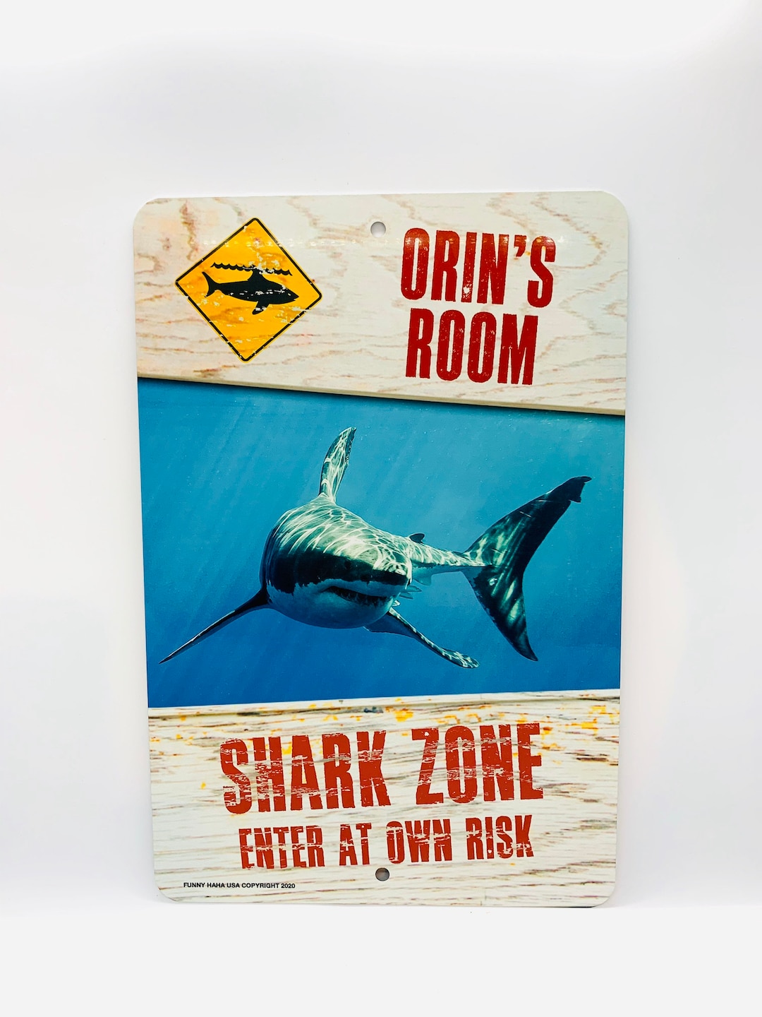 Shark Themed Personalized Metal Door Sign - Etsy