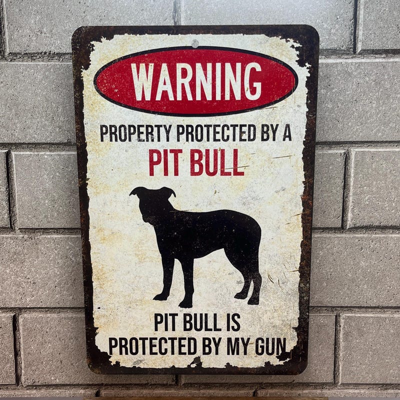 Pitbull Sign - Etsy