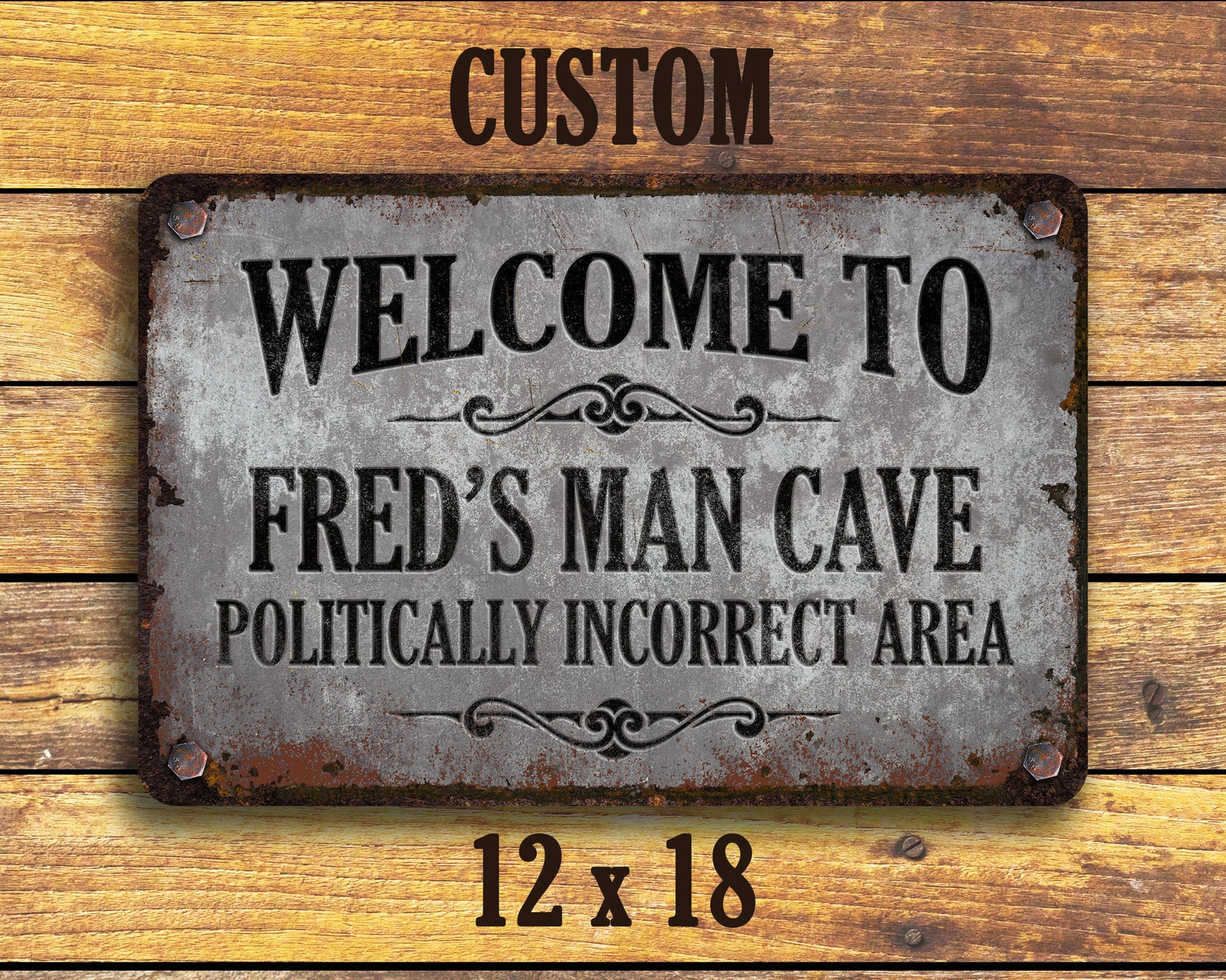 Custom Arch Top Steel With Rusty Edge Metal Sign - Etsy