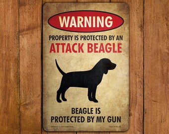 Beware of Security Dog Your Breed Funny Metal Sign | Etsy