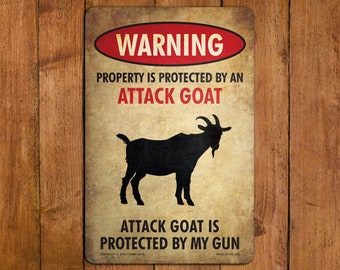 Attack Goat Sign | Etsy Canada