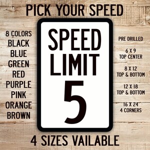 Speed Limit Sign, Birthday Party Decor, Novelty Car Theme Decor, Gift ...