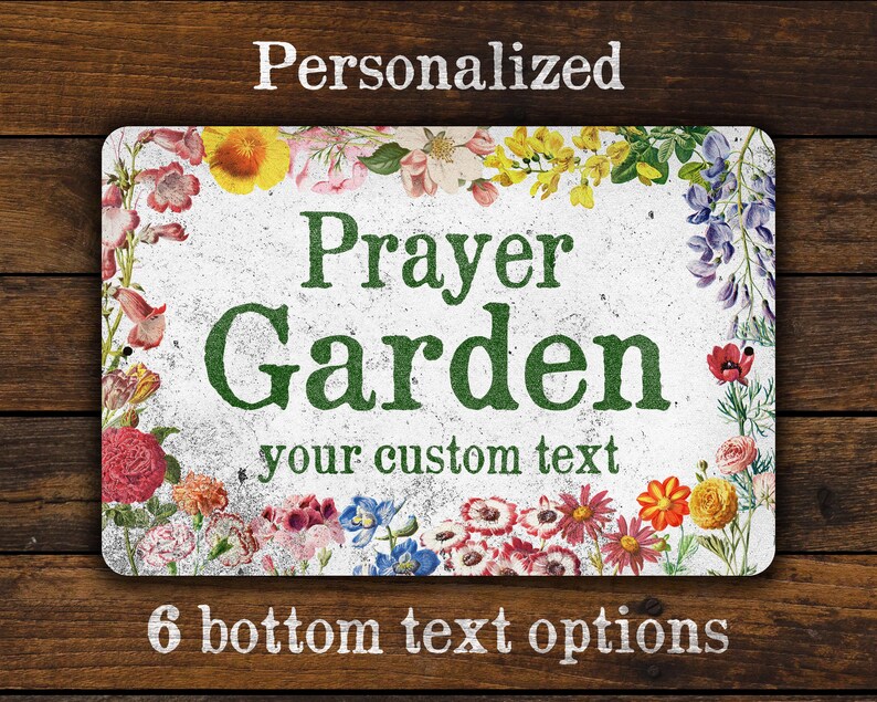 Garden Sign Custom Gardner Gift Personalized Flower Bed - Etsy