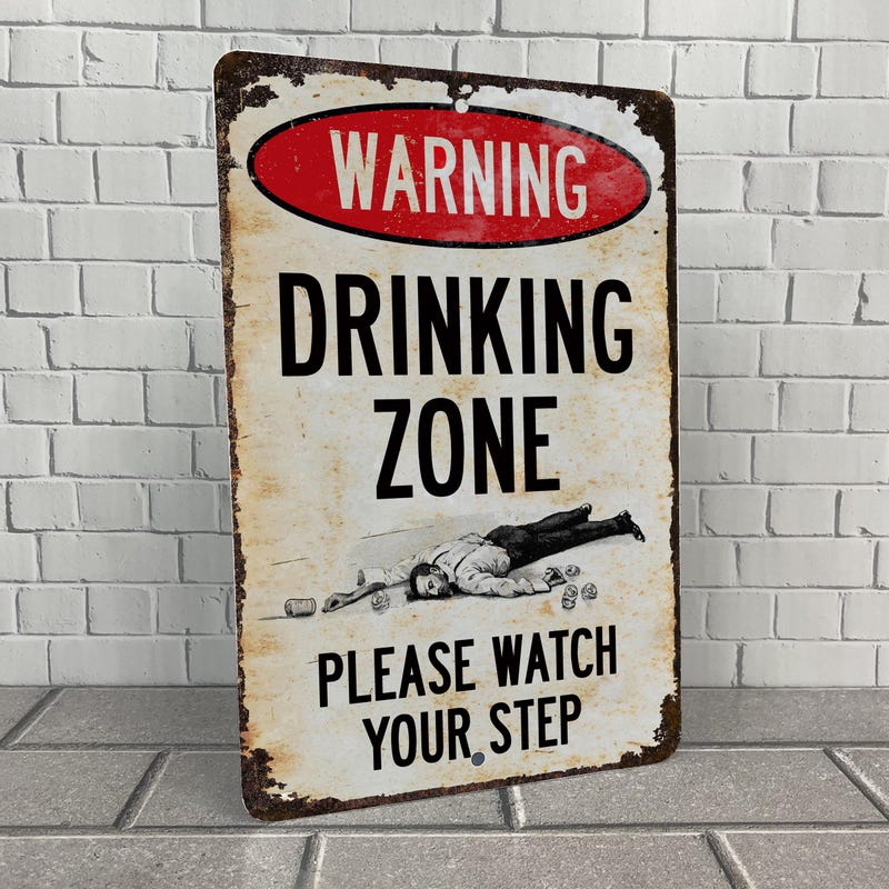 Funny Drinking Sign - Etsy