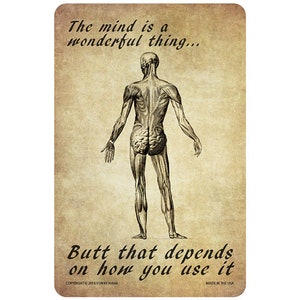 Wonderful Mind Funny Metal Sign - Etsy