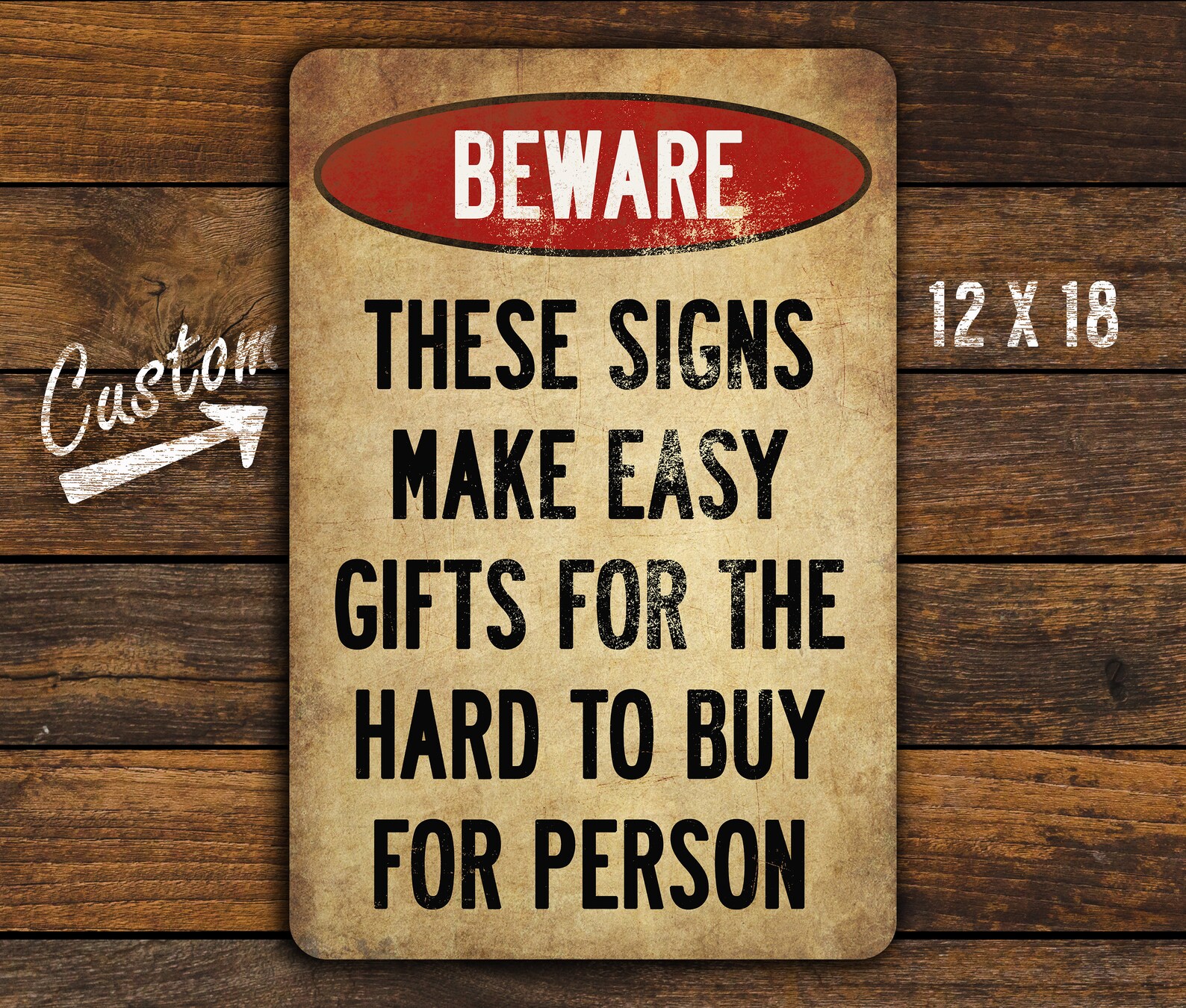 Custom Aged Parchment Rustic Metal Sign - Etsy